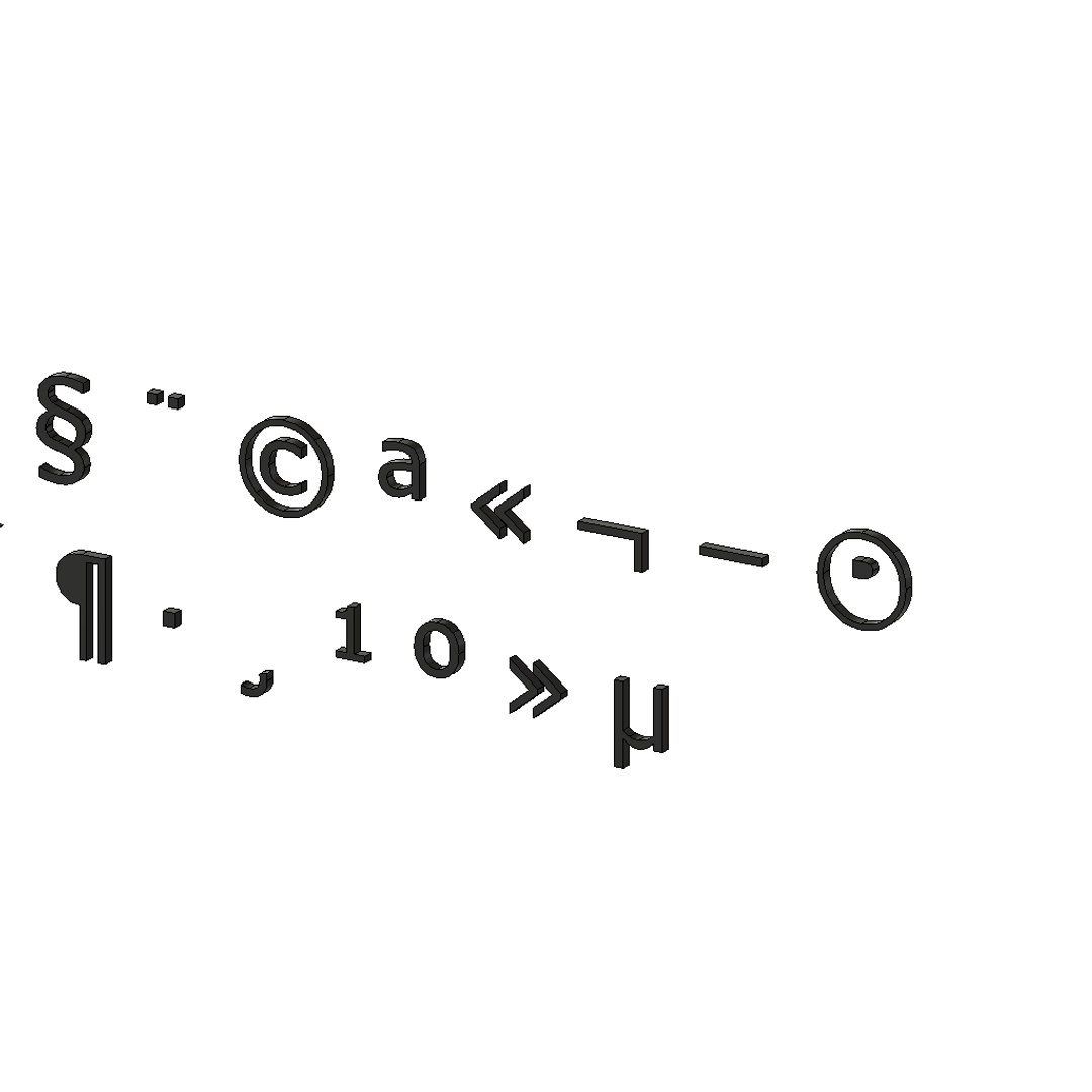 Symbols2 Meiryo Font Cg 3D Model - TurboSquid 1186932