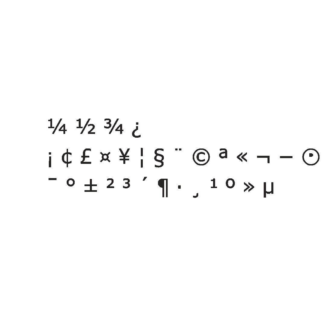 Symbols2 Meiryo Font Cg 3D Model - TurboSquid 1186932