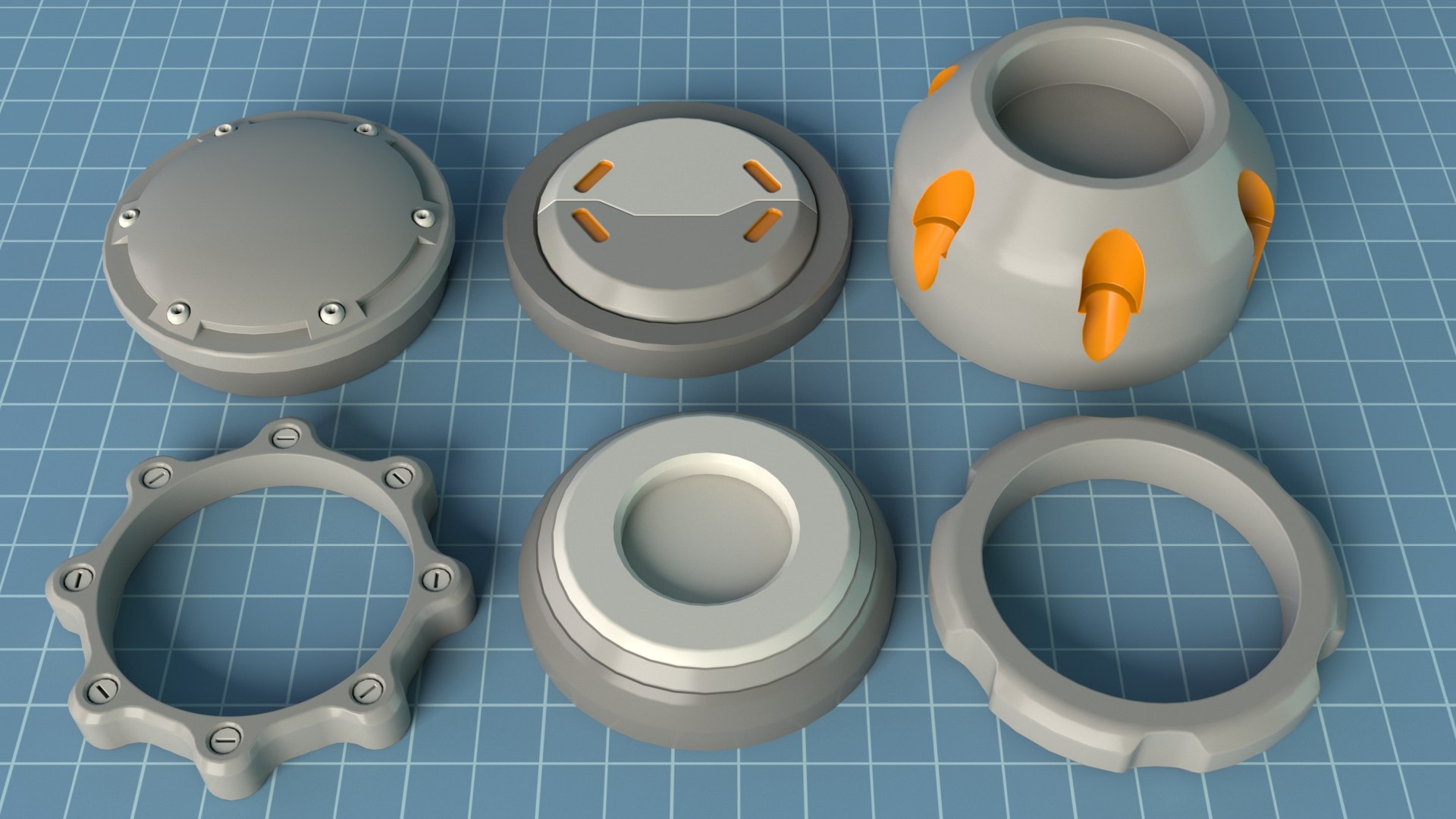 Industrial Kitbash - 11 - 100 Pieces Model - TurboSquid 2164276