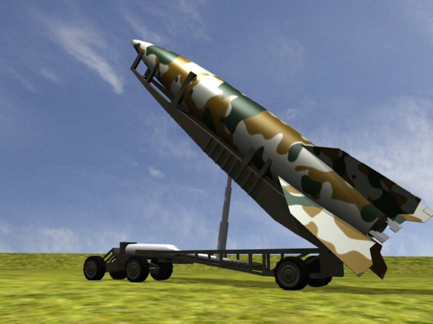 Germany Missile V-2 3d Model