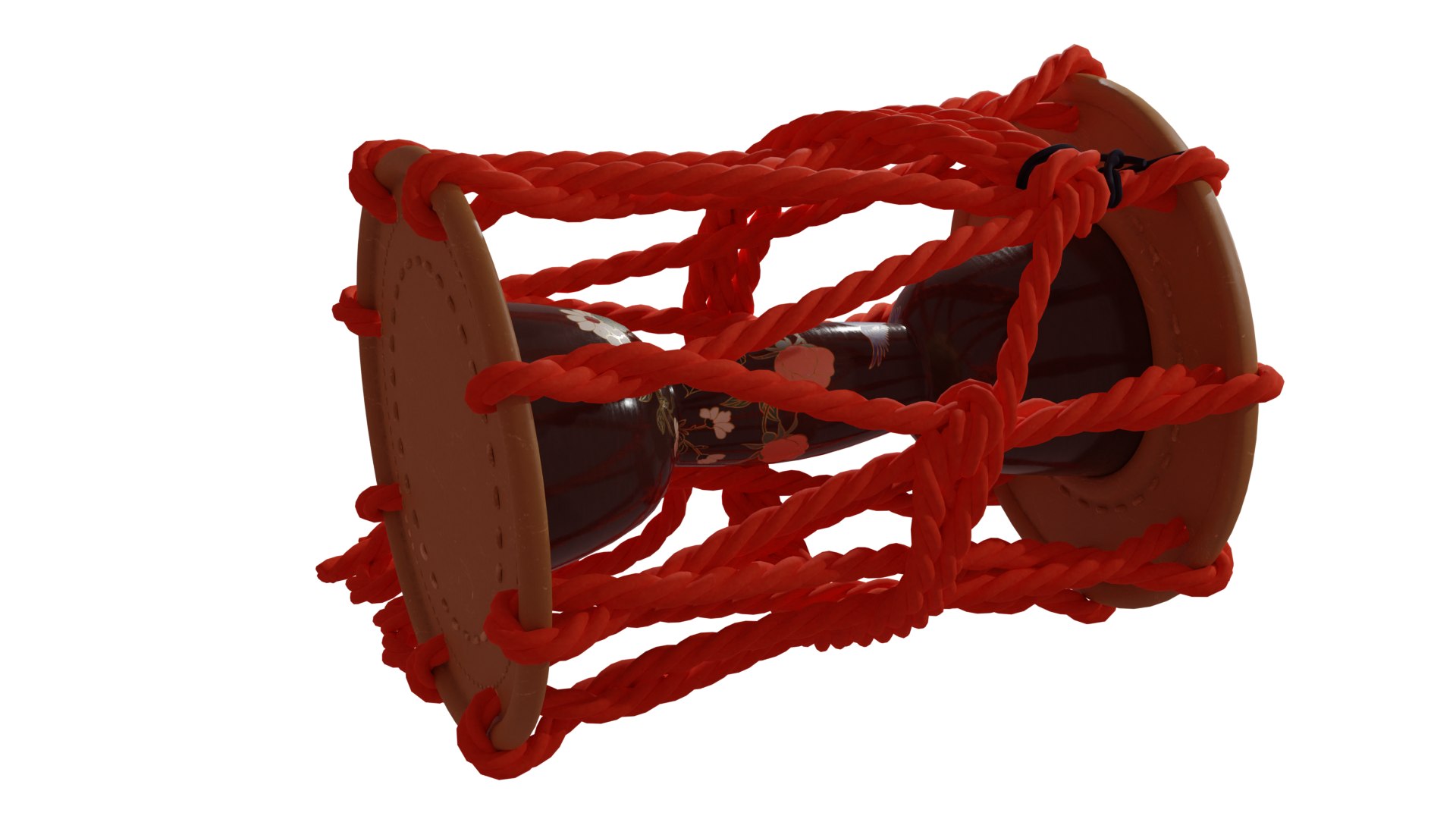 3D Model Tsuzumi Japanese Traditional Hand Drum - TurboSquid 1883624