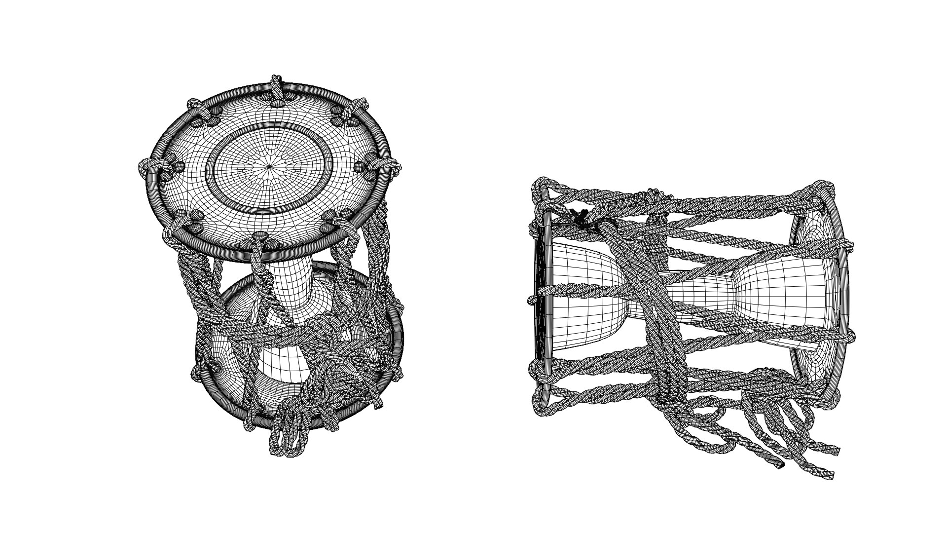 3D model Tsuzumi Japanese traditional hand drum - TurboSquid 1883624