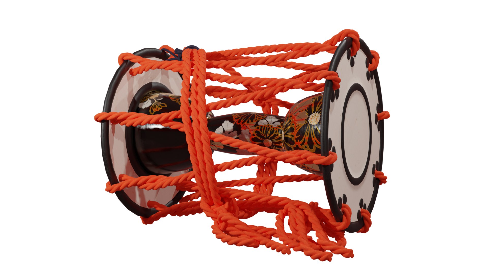 3D Model Tsuzumi Japanese Traditional Hand Drum - TurboSquid 1883624