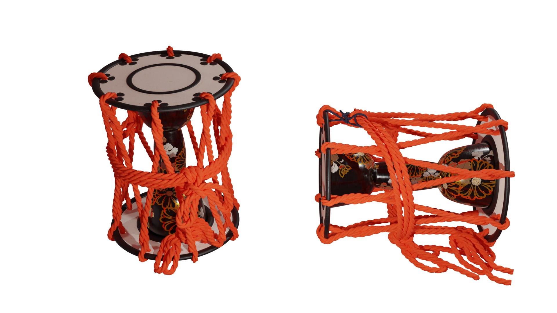 3D Model Tsuzumi Japanese Traditional Hand Drum - TurboSquid 1883624