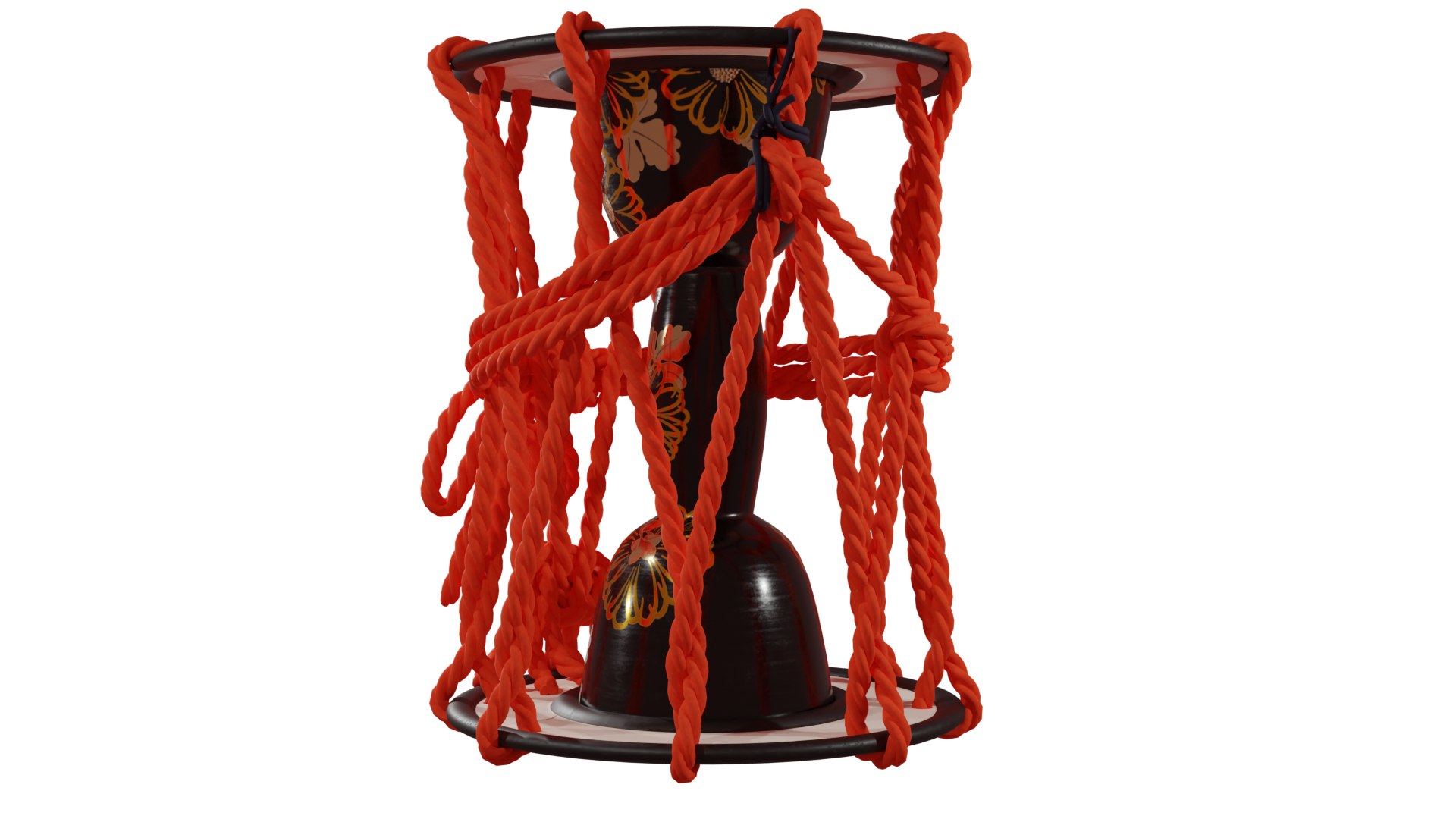 3D Model Tsuzumi Japanese Traditional Hand Drum - TurboSquid 1883624