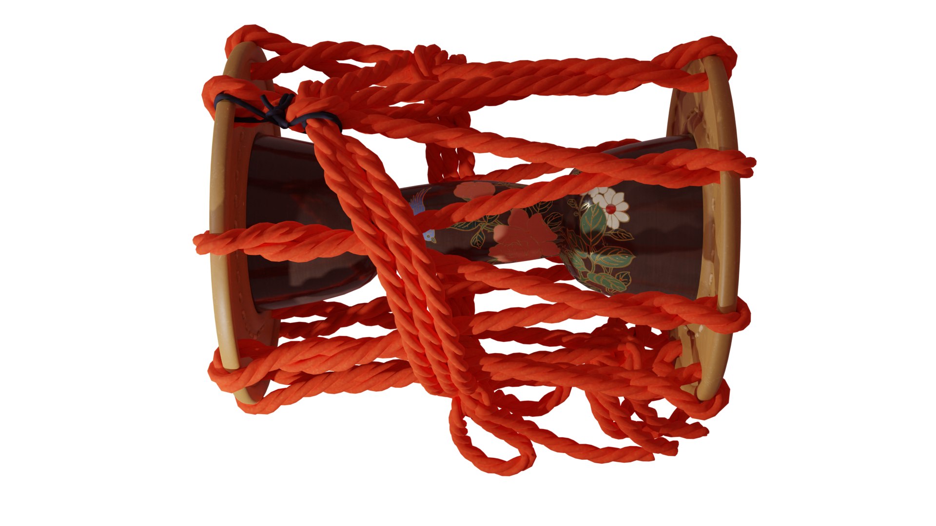 3D Model Tsuzumi Japanese Traditional Hand Drum - TurboSquid 1883624