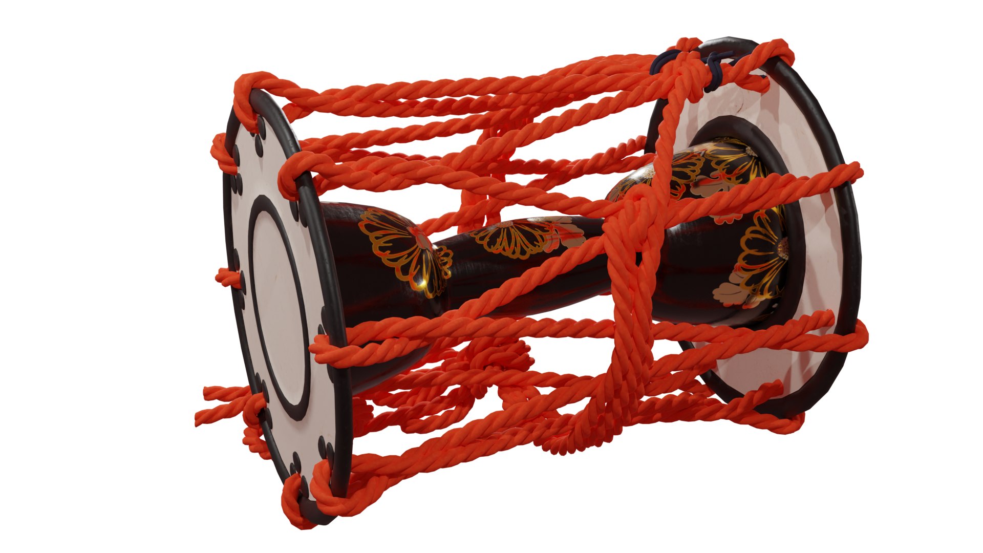 3D Model Tsuzumi Japanese Traditional Hand Drum - TurboSquid 1883624