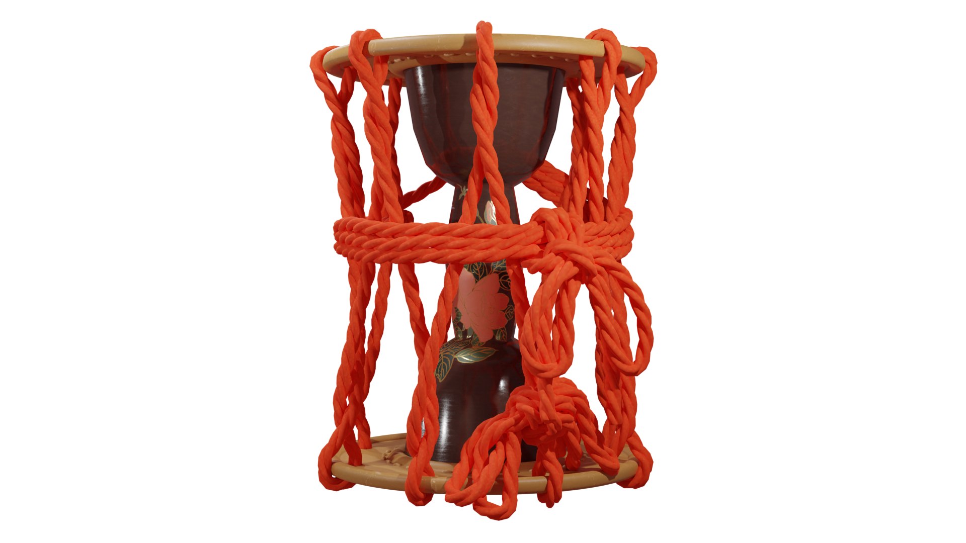 3D Model Tsuzumi Japanese Traditional Hand Drum - TurboSquid 1883624