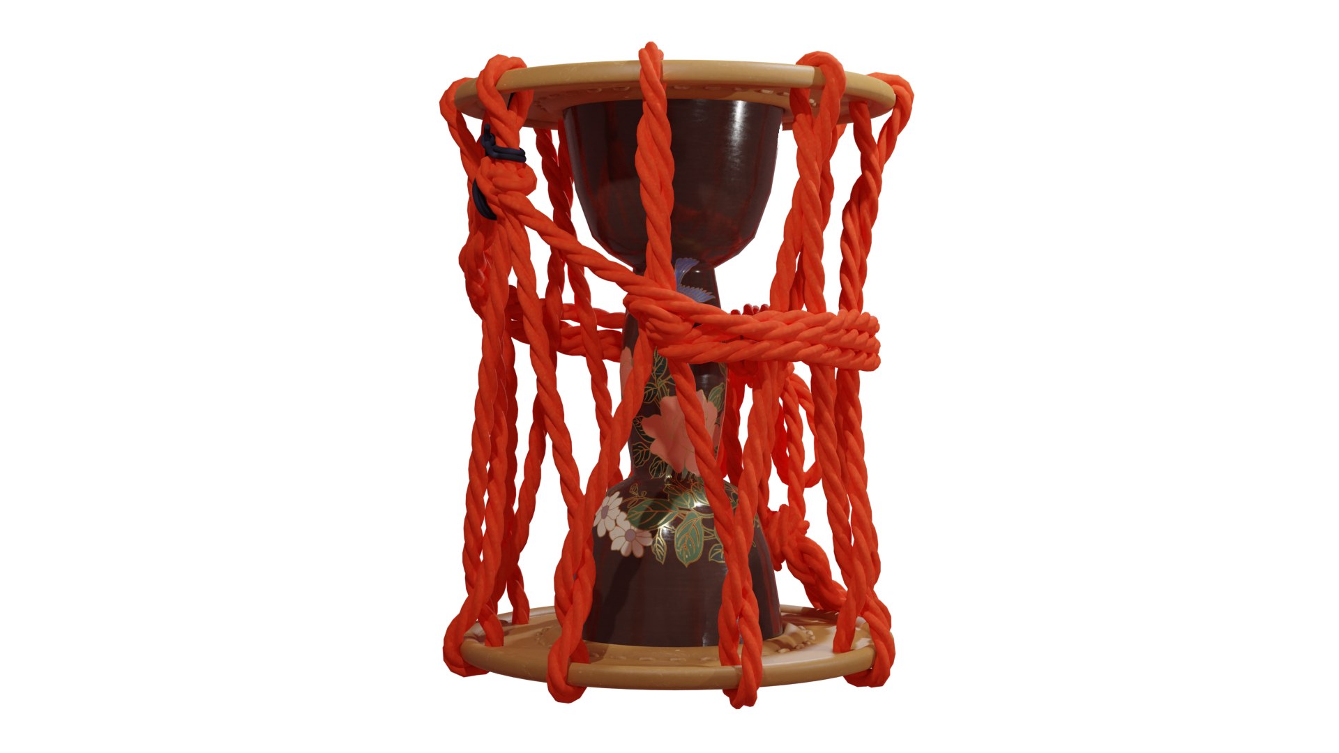 3D Model Tsuzumi Japanese Traditional Hand Drum - TurboSquid 1883624