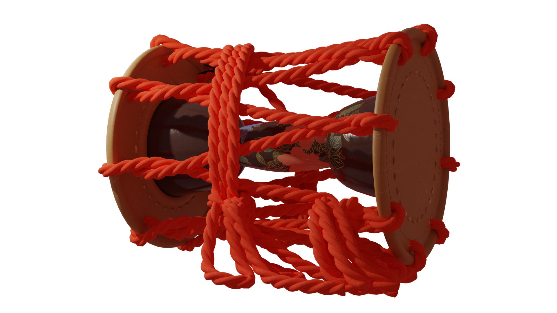 3D Model Tsuzumi Japanese Traditional Hand Drum - TurboSquid 1883624