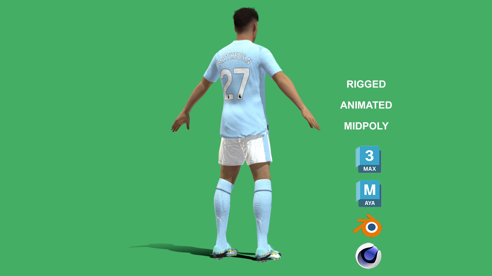3D 3D Rigged Matheus Nunes Manchester City 2024 Model - TurboSquid 2121623
