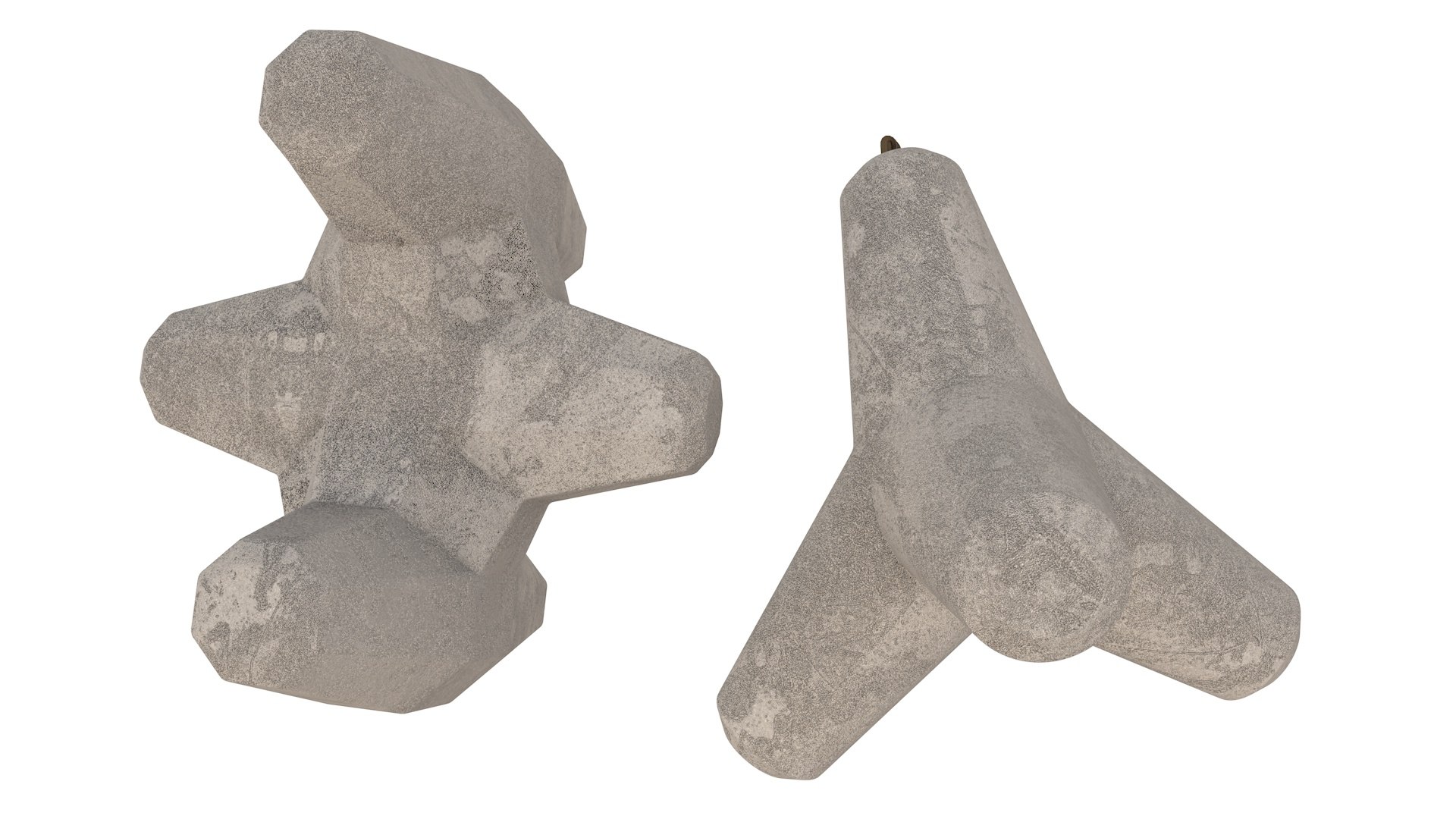 3D Model Concrete Tetrapod - TurboSquid 1832030