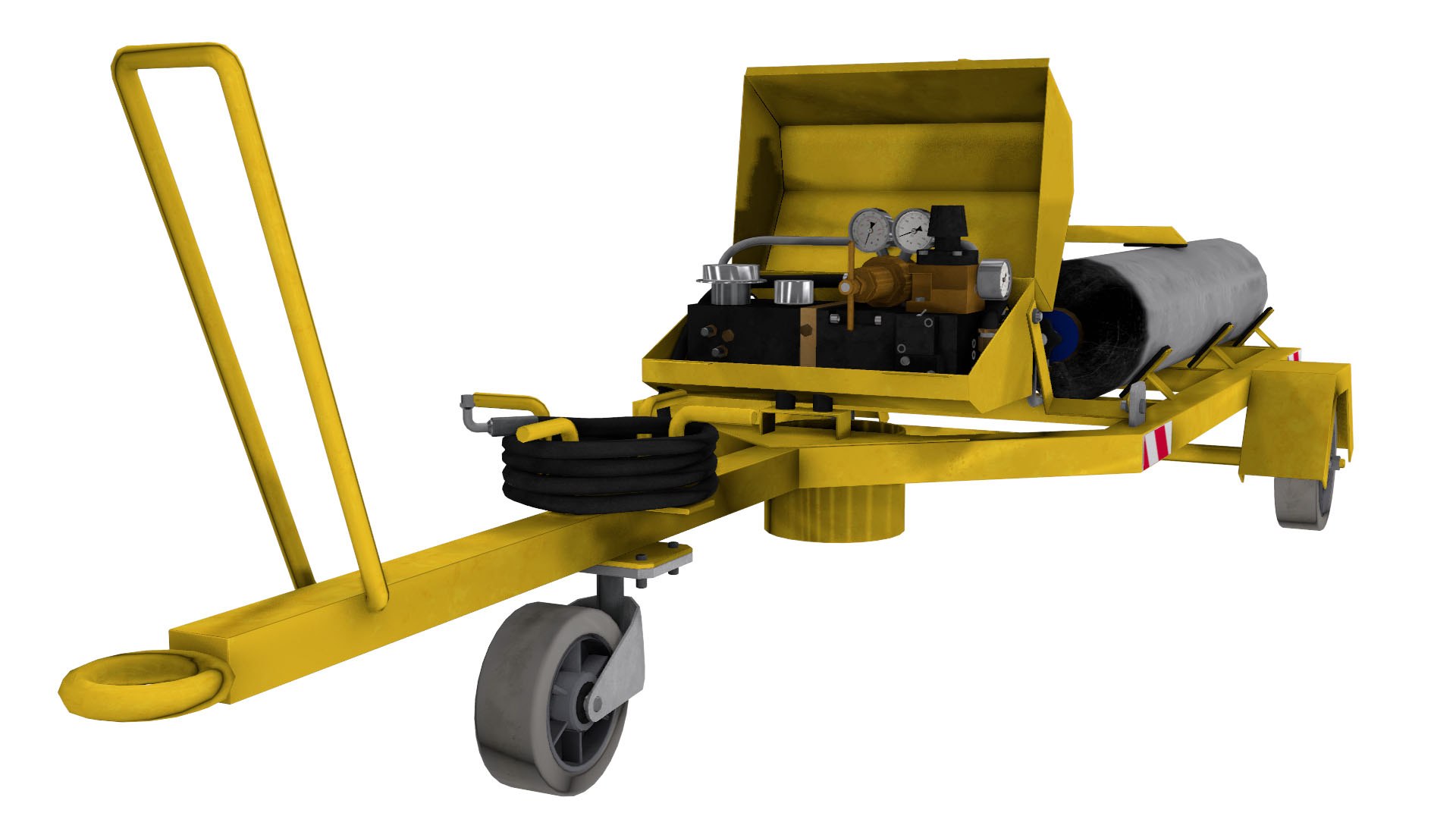 Nitrogen Booster Cart Trolley 3D - TurboSquid 2205815