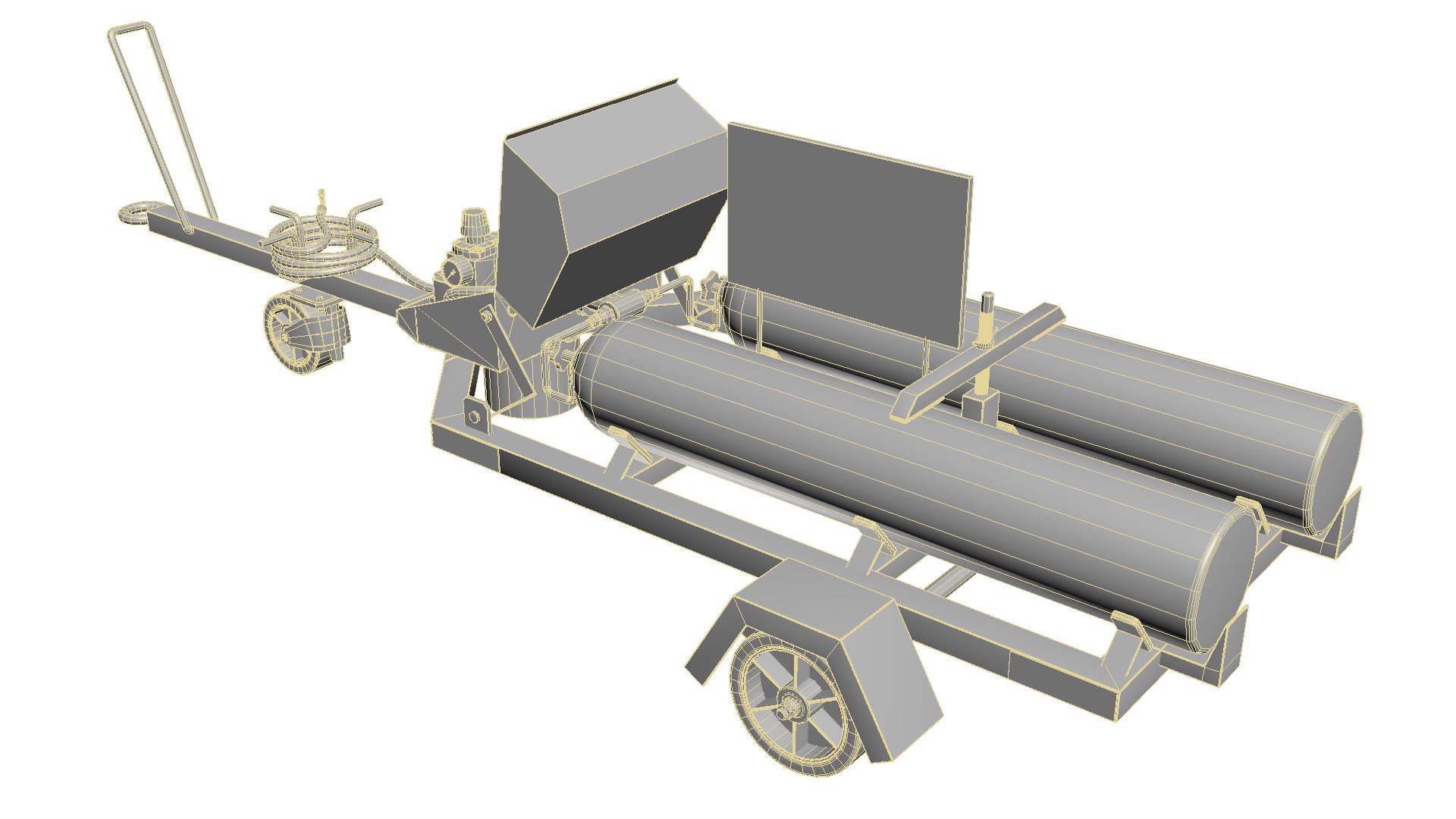 Nitrogen Booster Cart Trolley 3D - TurboSquid 2205815