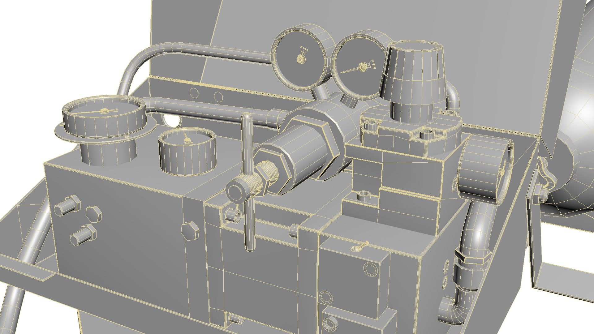 Nitrogen Booster Cart Trolley 3D - TurboSquid 2205815