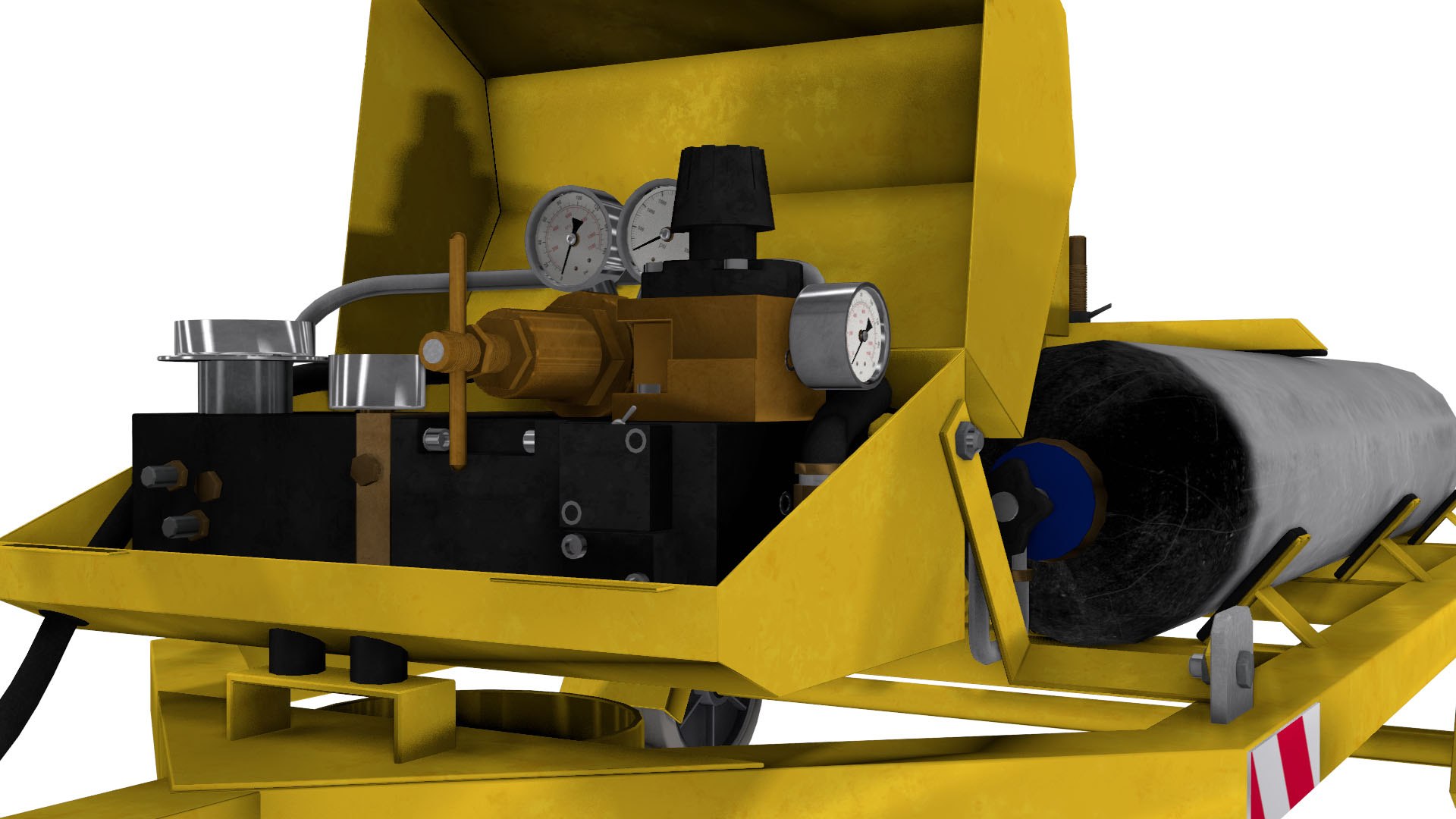 Nitrogen Booster Cart Trolley 3D - TurboSquid 2205815