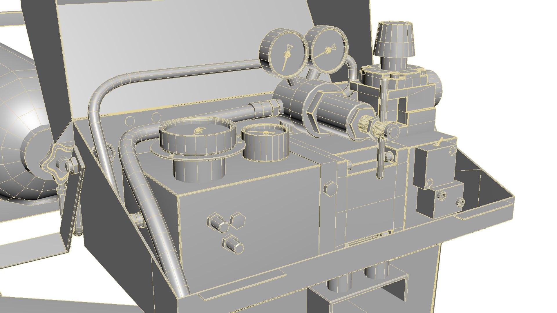 Nitrogen Booster Cart Trolley 3D - TurboSquid 2205815