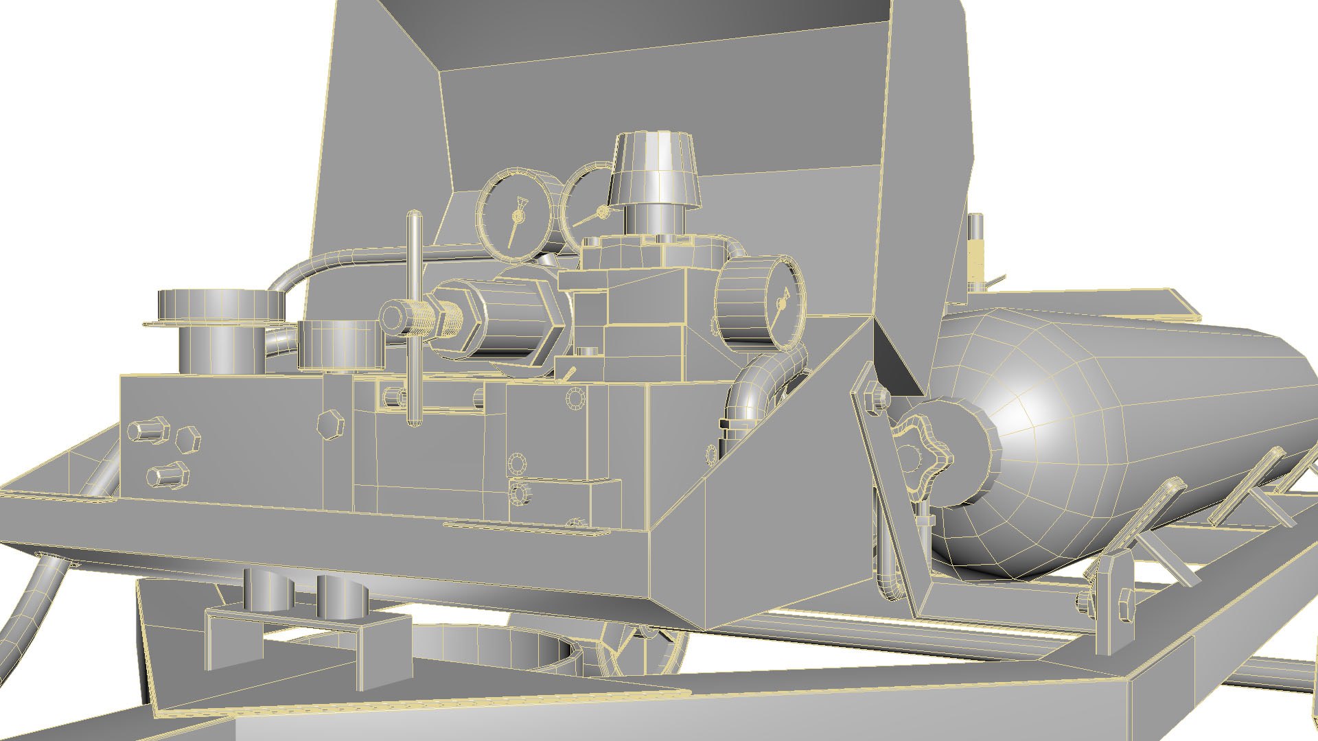Nitrogen Booster Cart Trolley 3D - TurboSquid 2205815