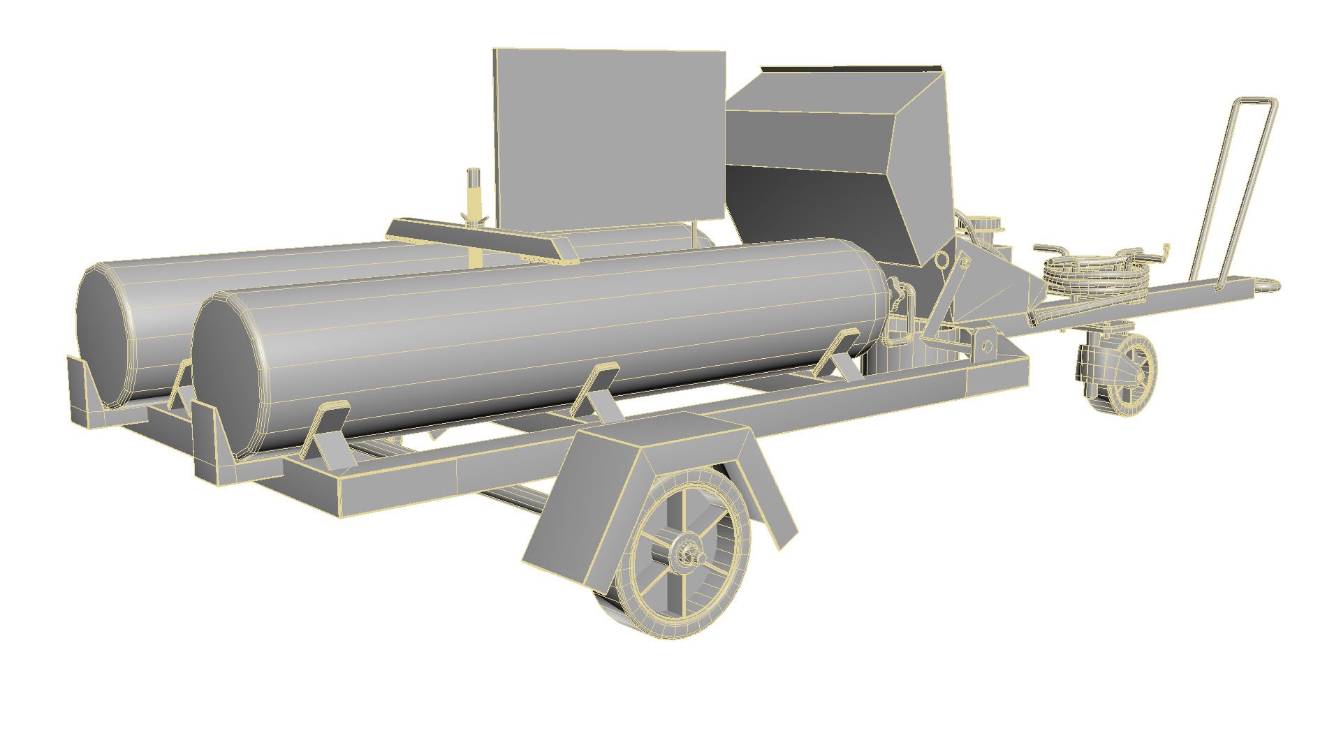 Nitrogen Booster Cart Trolley 3D - TurboSquid 2205815