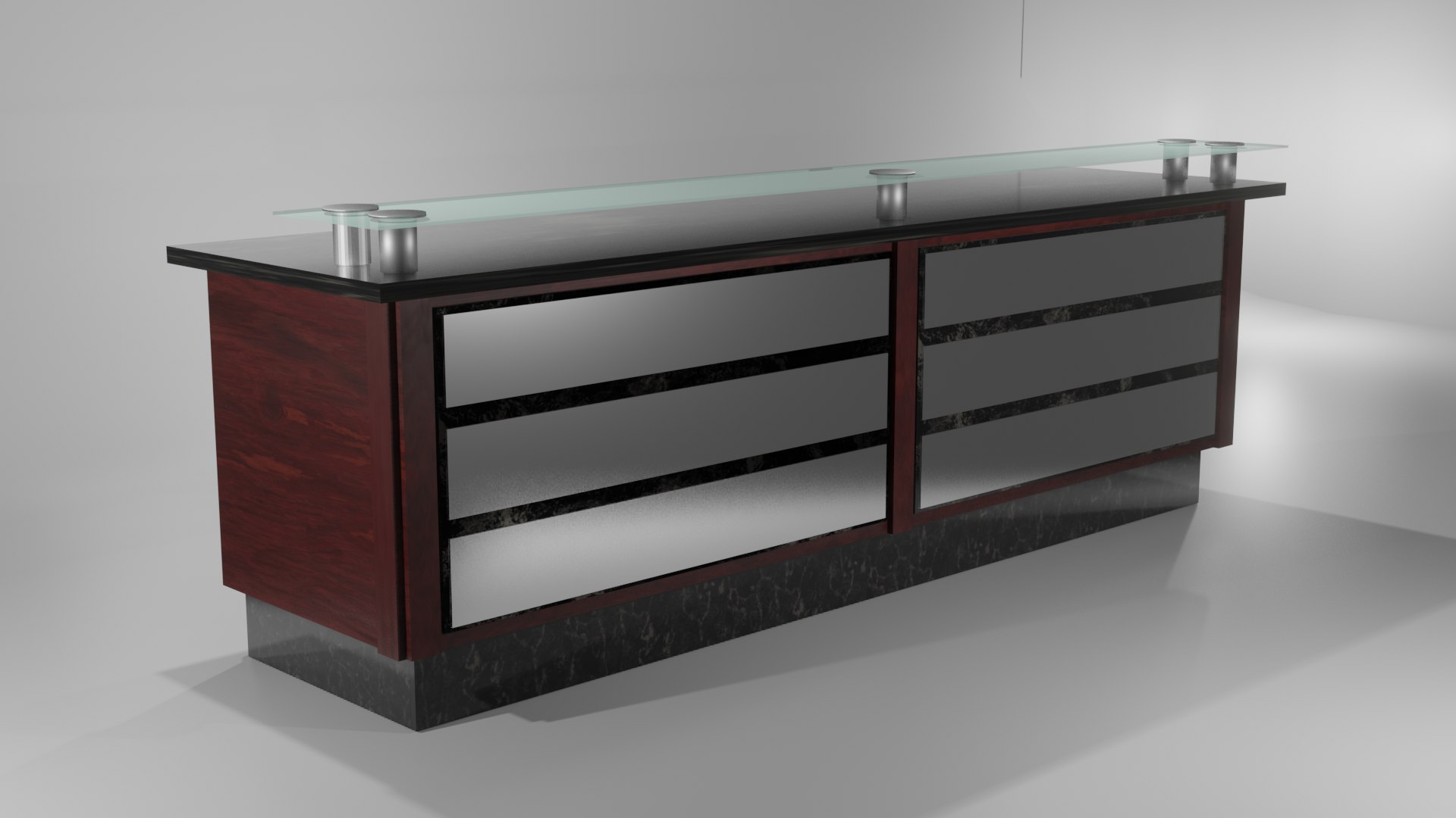3D reception counter model - TurboSquid 1508986