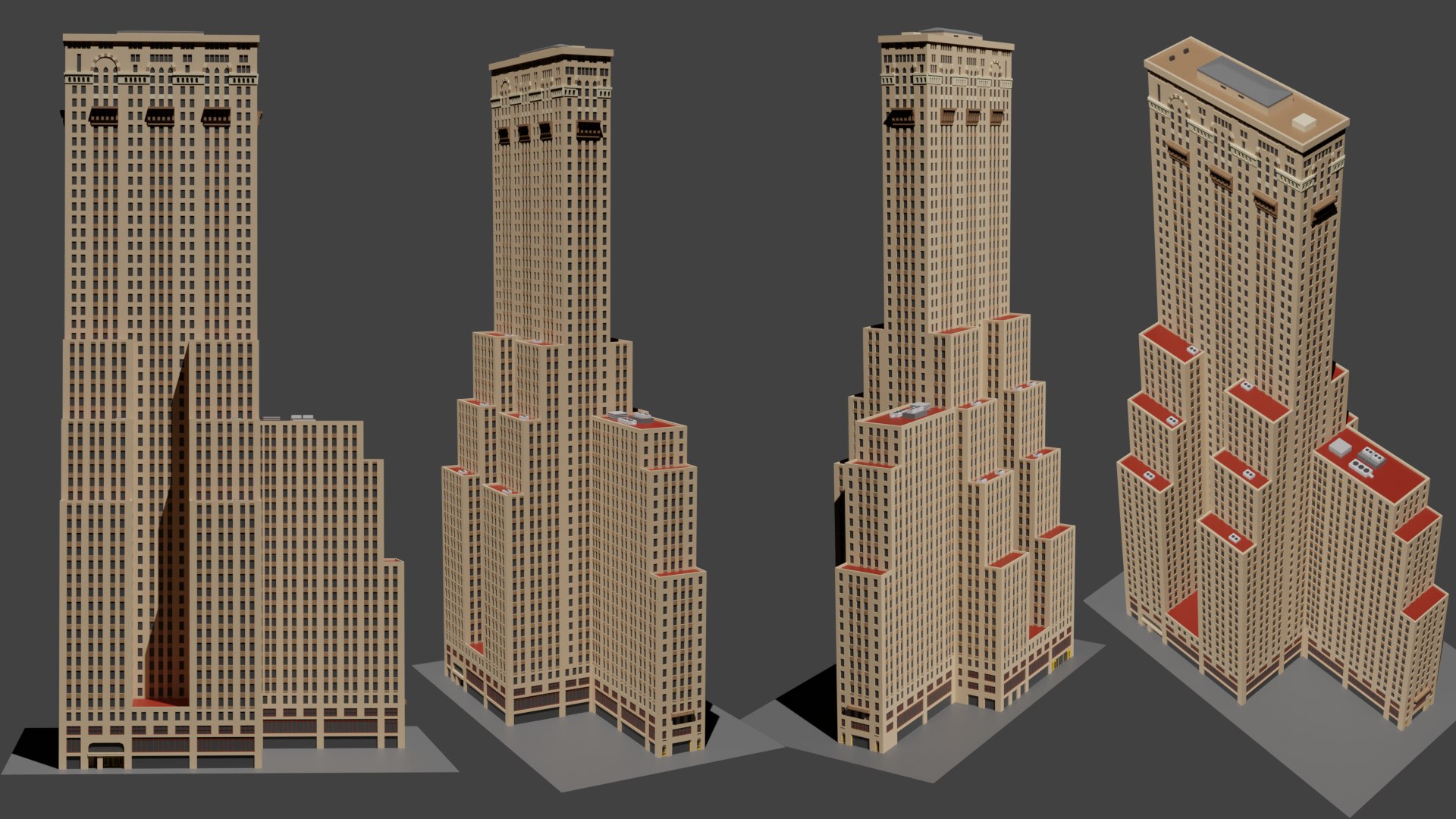 3D NewYork SkyScrapers Model - TurboSquid 2047269