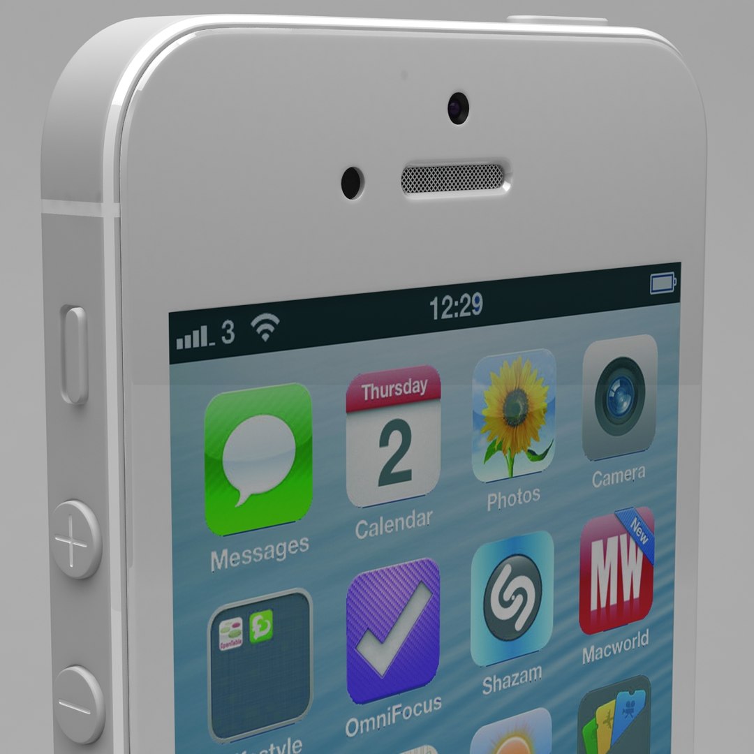 3d max apple iphone 5 black
