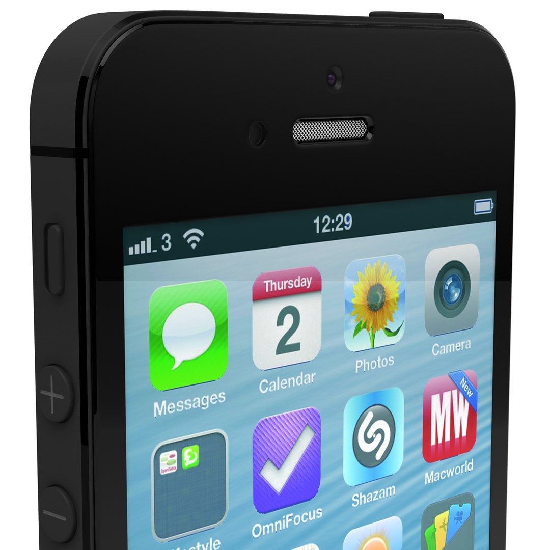 3d max apple iphone 5 black