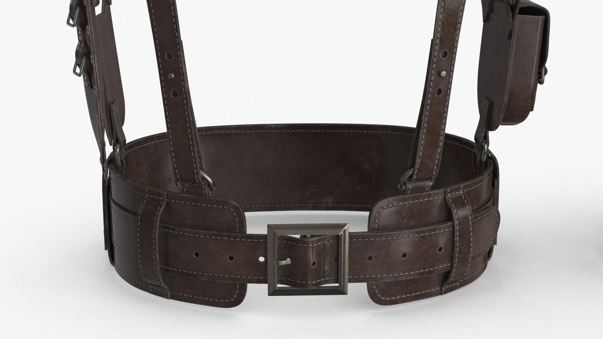 3D Leather Harness Tactical Shoulder Holster with Knife 2 Colors ...