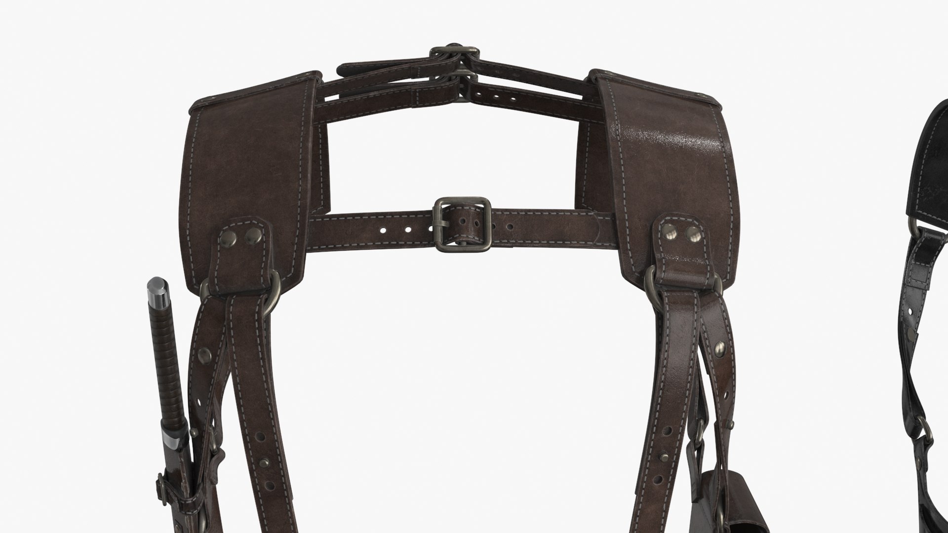 3D Leather Harness Tactical Shoulder Holster with Knife 2 Colors ...