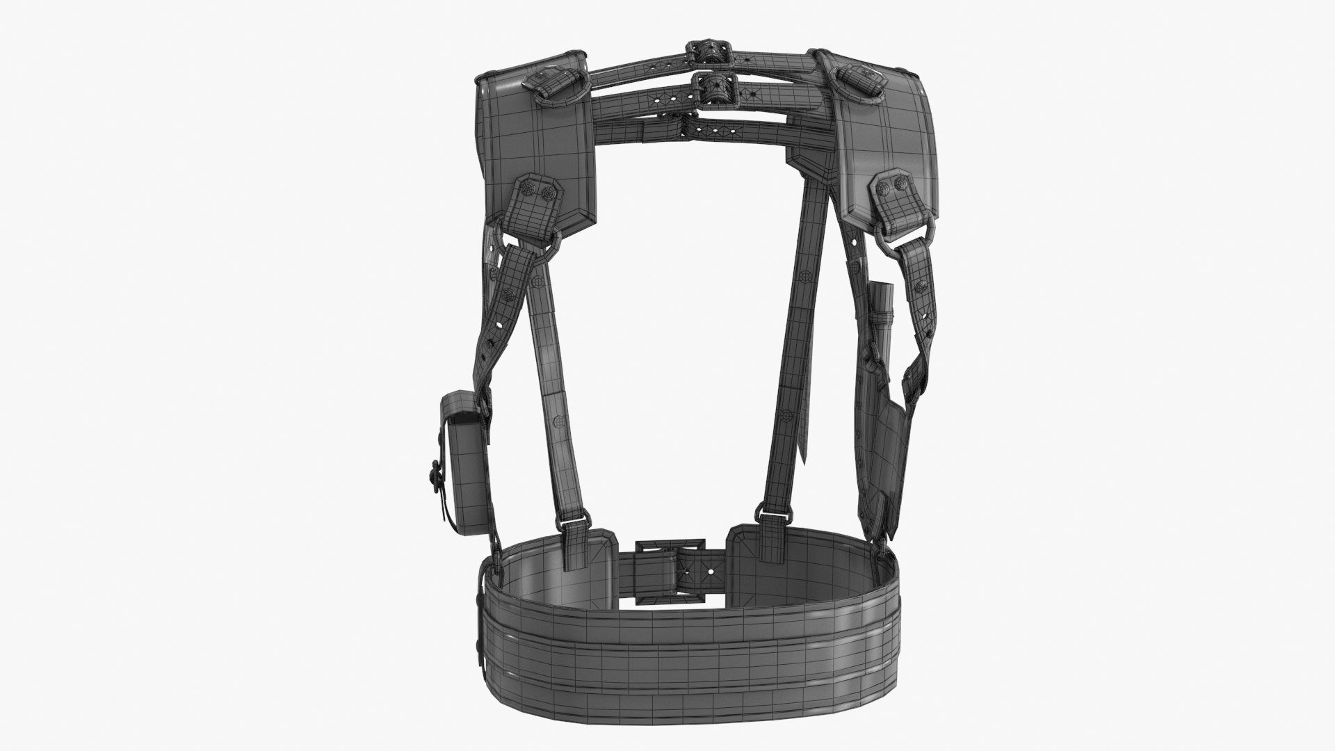 3D Leather Harness Tactical Shoulder Holster with Knife 2 Colors ...