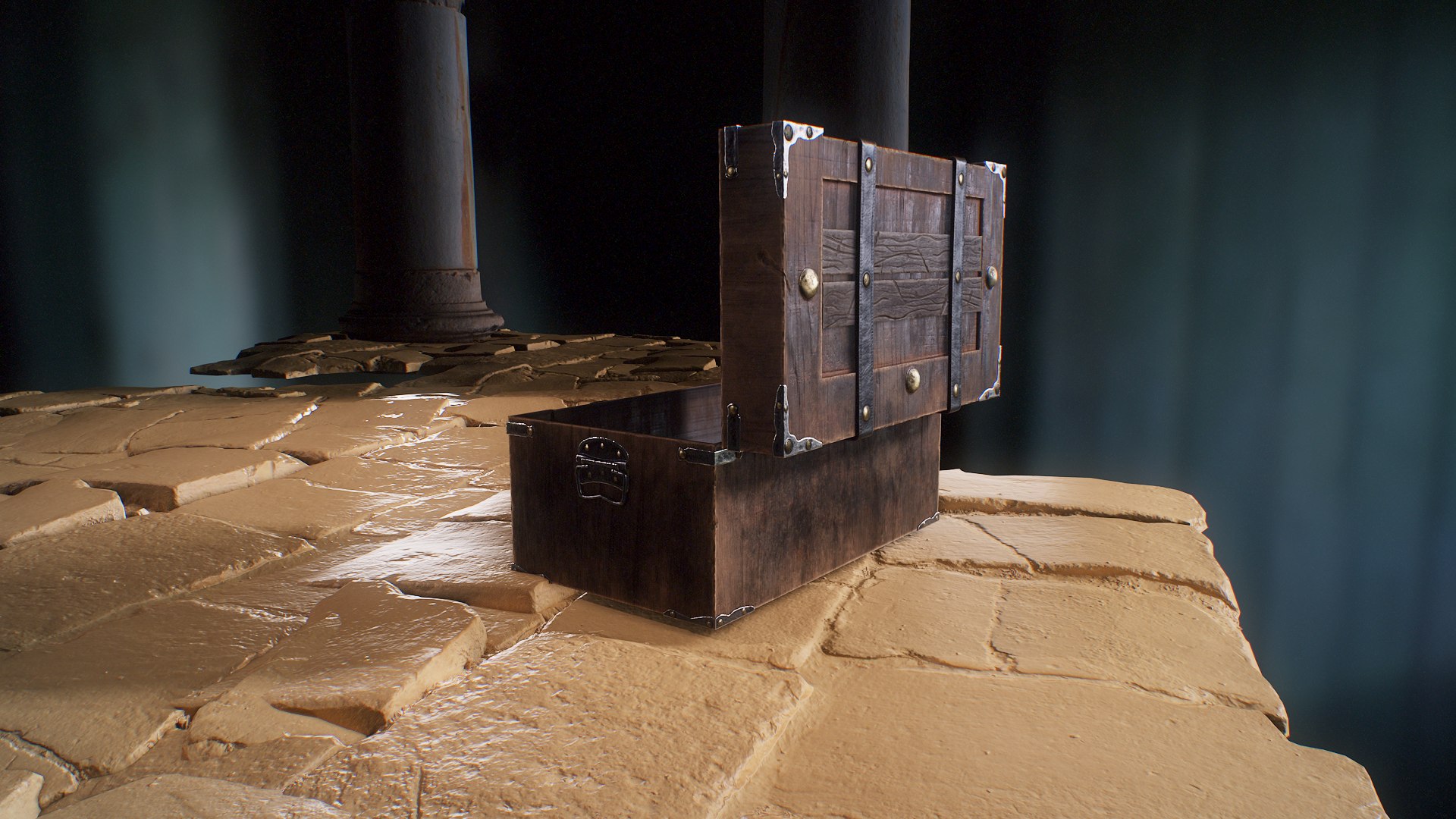 Old Medieval Treasure Chest 3D model - TurboSquid 2123515