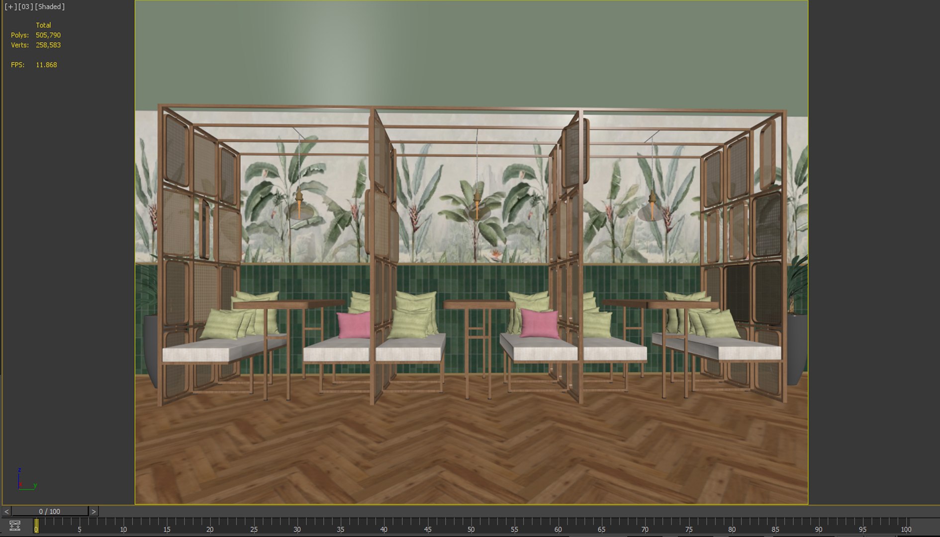 Modern Southeast Asian Restaurant Booth Partition Commercial Partition ...