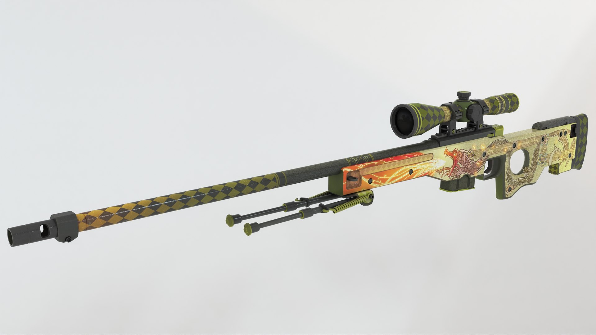 3D Model AWP Dragon Lore - TurboSquid 2333243