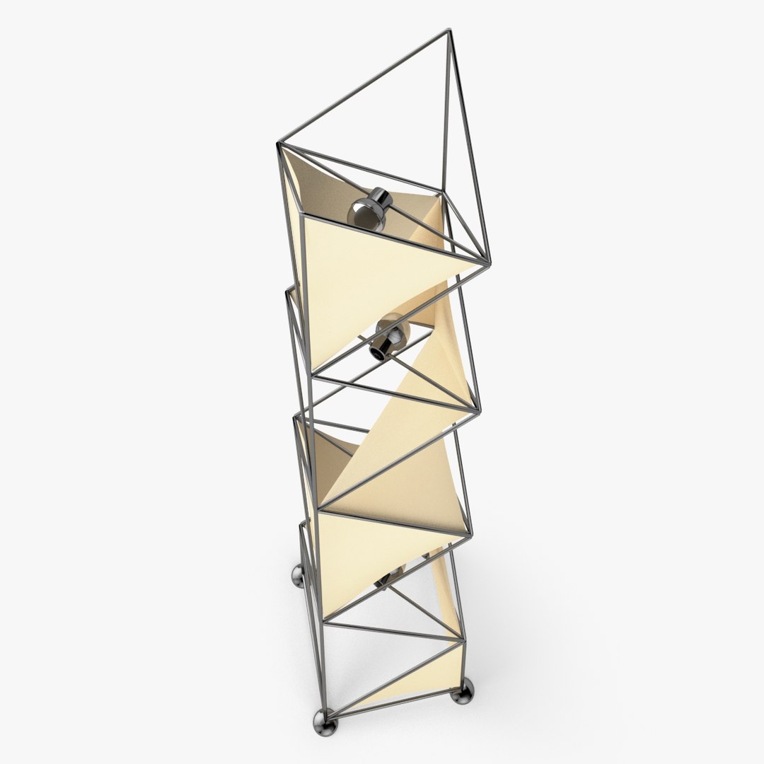 3d model night paper light