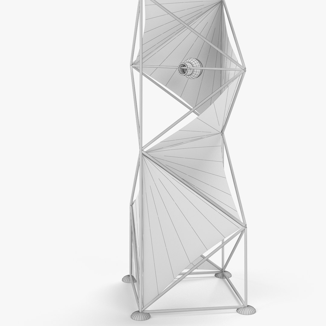 3d model night paper light