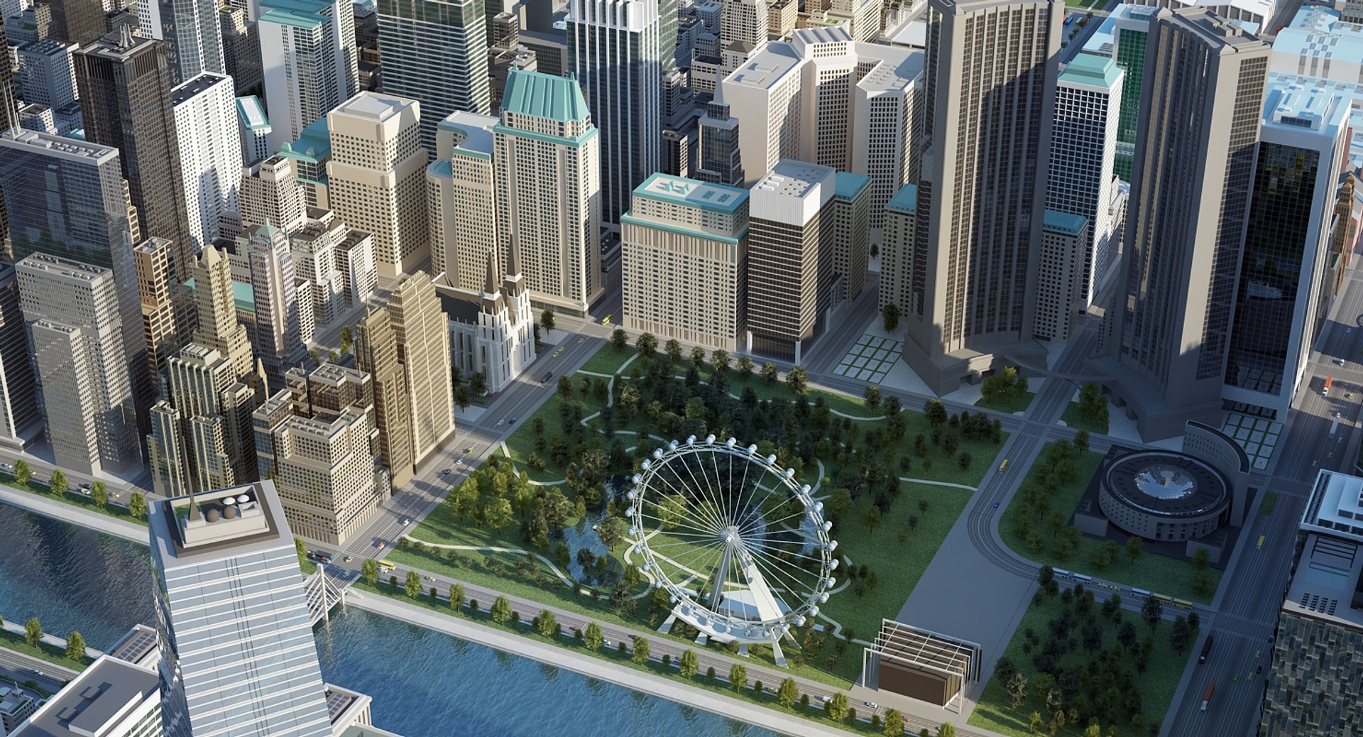 Cityscape modular city big 3D model - TurboSquid 1226584