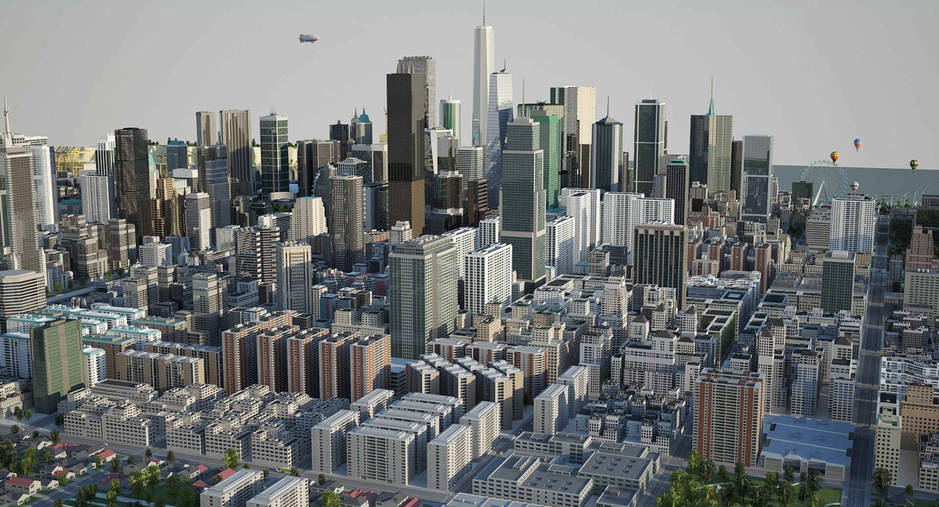 Cityscape Modular City Big 3D Model - TurboSquid 1226584