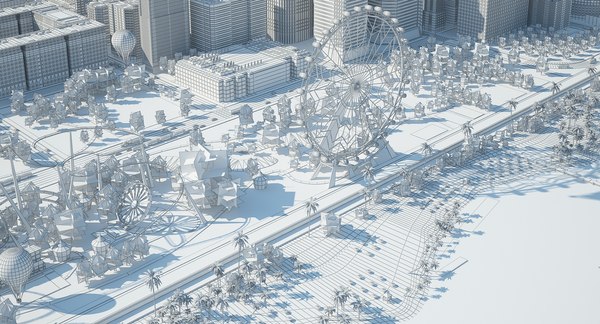 Cityscape modular city big 3D model - TurboSquid 1226584