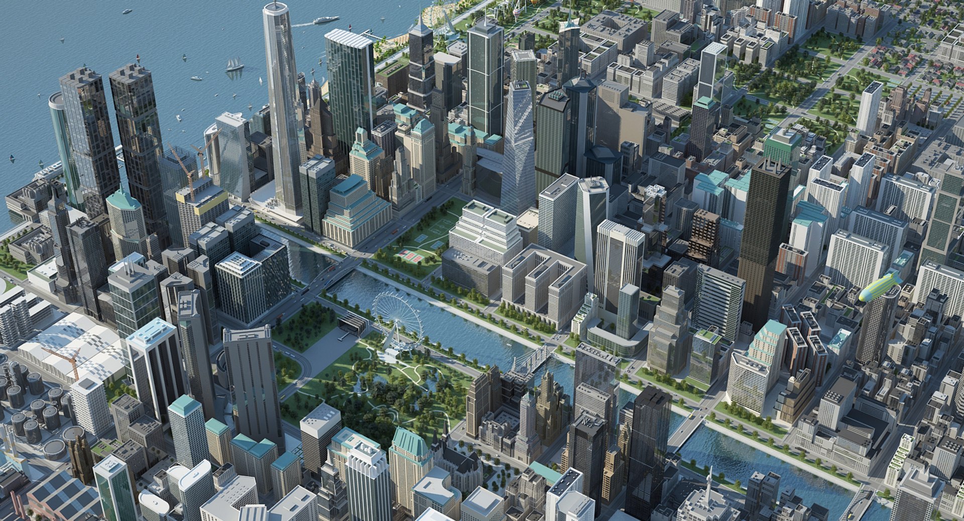 Cityscape modular city big 3D model - TurboSquid 1226584