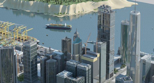 Cityscape modular city big 3D model - TurboSquid 1226584