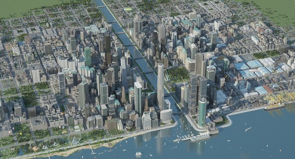 Cityscape modular city big 3D model - TurboSquid 1226584