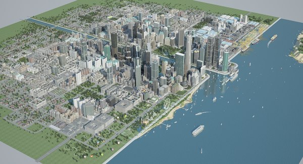 Cityscape modular city big 3D model - TurboSquid 1226584