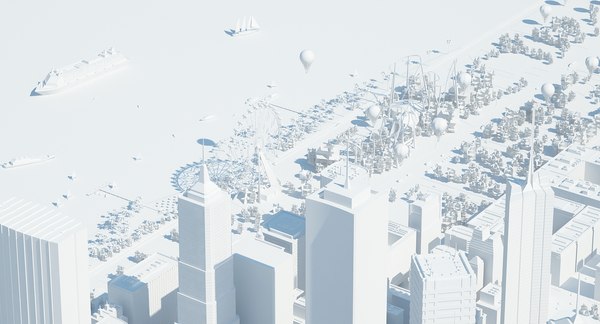 Cityscape modular city big 3D model - TurboSquid 1226584
