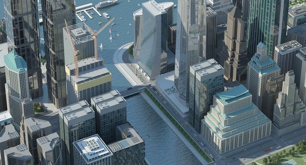 Cityscape modular city big 3D model - TurboSquid 1226584