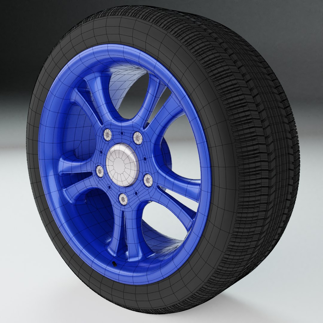 Car Wheel Model - TurboSquid 1595536