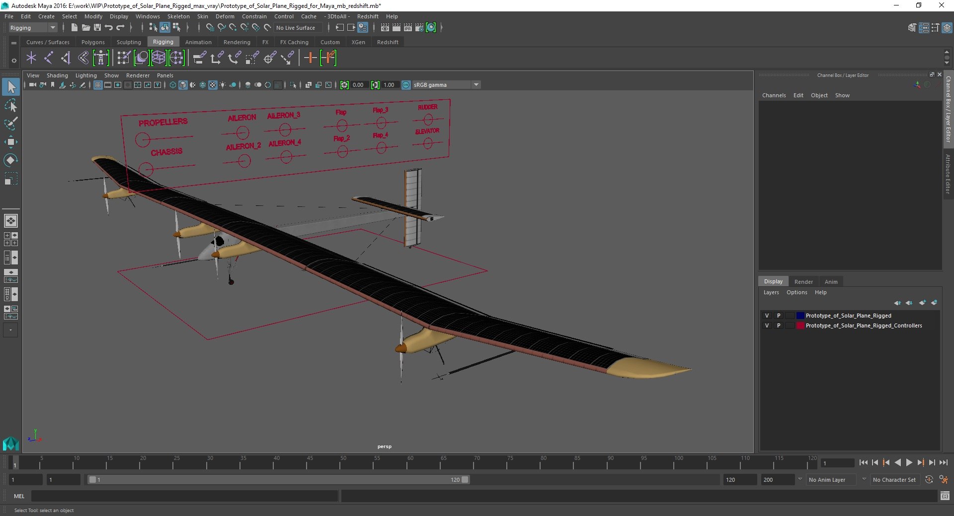 Prototype of Solar Plane Rigged for Maya 3D - TurboSquid 2052672