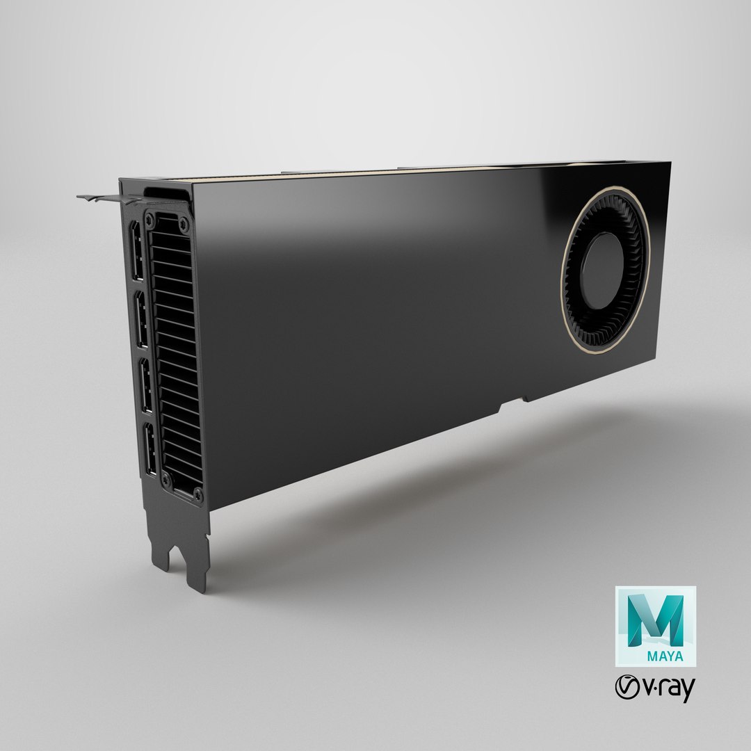 3D Model NVIDIA Quadro RTX A6000 By PNY Graphics Card Black - TurboSquid 2491779