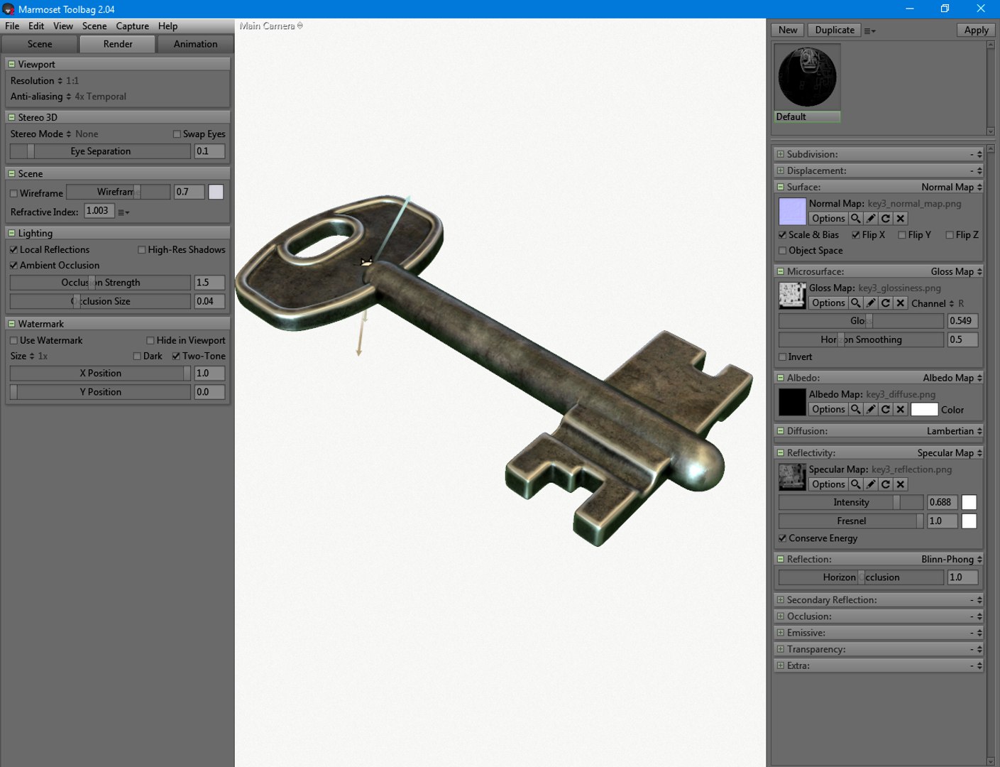 3D Old key model - TurboSquid 2048468