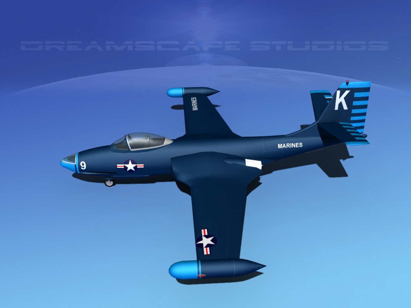 3d Model Korean F2h Banshee Jet Fighter