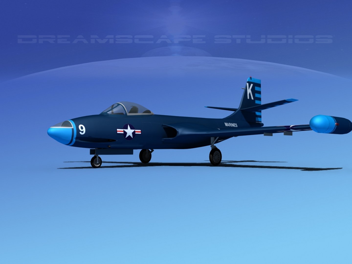 3d Model Korean F2h Banshee Jet Fighter